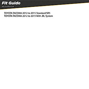 Scosche TA2111B Compatible with 2012-15 Toyota Tacoma ISO Double DIN & DIN+Pocket Dash Kit Black