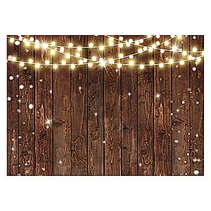 Funnytree 7x5FT Rustic Glitter Wood Photography Backdrop for Wedding Party Banner Birthday Bridal Shower I Do BBQ Baby Shower Background Photo Booth