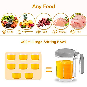 BEAR 2023 Baby Food Maker | One Step Baby Food Processor Steamer Puree Blender | Auto Cooking & Grinding | Baby Food Puree Maker with Self Cleans | Touch Screen Control