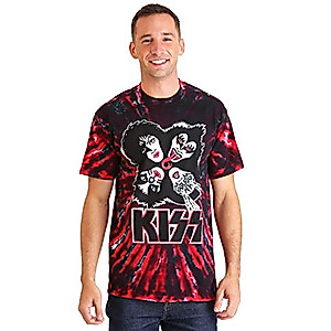 Liquid Blue Men's Kiss Burst Short Sleeve T-Shirt, Multi Tie Dye, Large