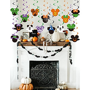 Halloween Mickey Minnie Hanging Swirls for Mickey Minnie Theme Halloween Party Birthday Party Decorations