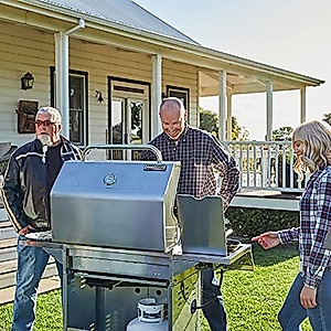 Royal Gourmet GA4402S Stainless Steel 4-Burner BBQ Propane Gas Grill, 54000 BTU Cabinet Style Gas Grill with Sear Burner and Side Burner Perfect Patio Garden Picnic Backyard Party Silver