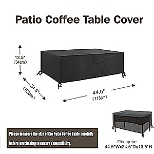 SIRUITON Patio Furniture Cover Set ,Fit for 4 Pieces Patio Outdoor Rattan, Wicker Chair Conversation Furniture Sets,Heavy Duty Durable and Water Resistant Fabric (Black)