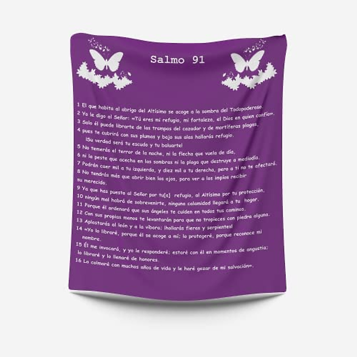 YIVIVEN Salmo 91 En Español Blanket Christian Gifts 50"x60", Religious Throw Blanket, Christian Blankets Plush, Salmo 91 Throw Blanket (Salmo 91) Prayer Blanket Scripture Blanket