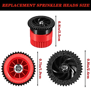 Honoson 16 Pcs Variable Arc Nozzle Radius High Efficiency Replacement Pop up Sprinkler Heads Compatible with RainBird, Hunter, Orbit Pop-up Sprinklers (10 Van)