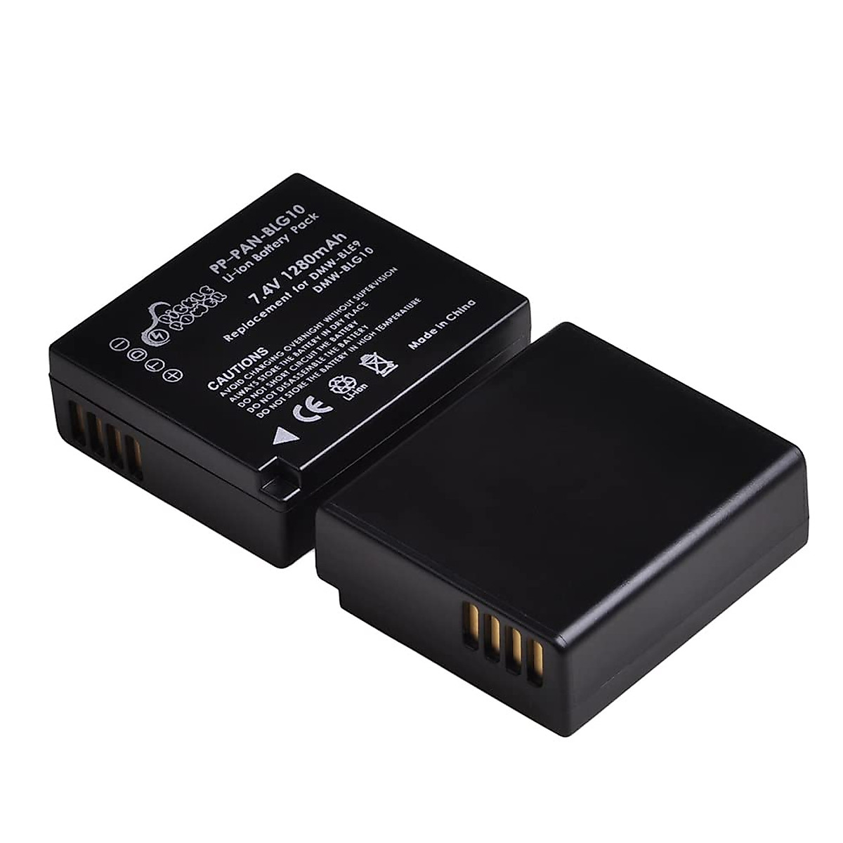 DMW-BLG10, Pickle Power 2 Pack 1280mAh Battery with LED Dual USB Charger for Panasonic Lumix DC-ZS80, DC-GX9, DC-LX100 II, DC-ZS200, DC-ZS70, DMC-GX80,GX85,DC-G100,DMC-ZS60 Cameras.