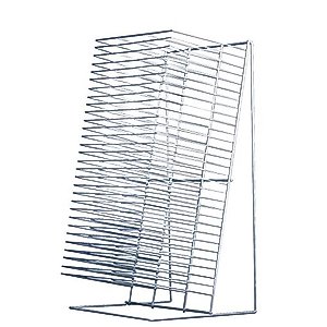Sax - 214602 Single-Slide Table Top Drying Rack, 30 Shelves, 8 x 12 Inches, Steel