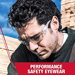 Radians Clear Safety Glasses, Scratch-Resistant, Wraparound, One Size