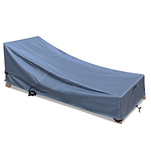 HWmatyCover Waterproof Patio Furniture Covers with Sealed Seam Heavy Duty Outdoor Chaise Lounge Covers 1Pack - 75.9" Wx 30" D x 25.9" H, Grey (M)