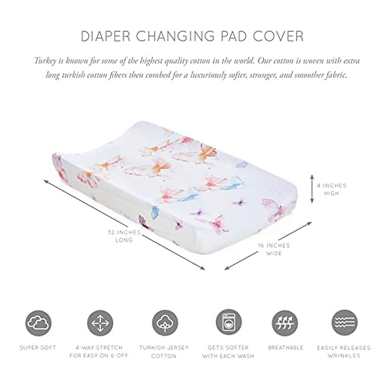 Oilo Changing pad Cover for Baby | Universal Tray Table mat | Cozy, Soft, Washable, Waterproof Diaper Change Sheet Crib mat | Infant/Toddler Diaper Changing Cover| Newborn Nursery pad Change Cover