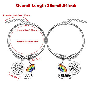 Friend Gift Bracelet Inspirational Friendship Gift for Women Bff Bracelets for 2 Friendship Birthday Gifts for Women Bestie Long Distance Friendship Bracelets Soul Sister Gift Christmas Wedding Gifts