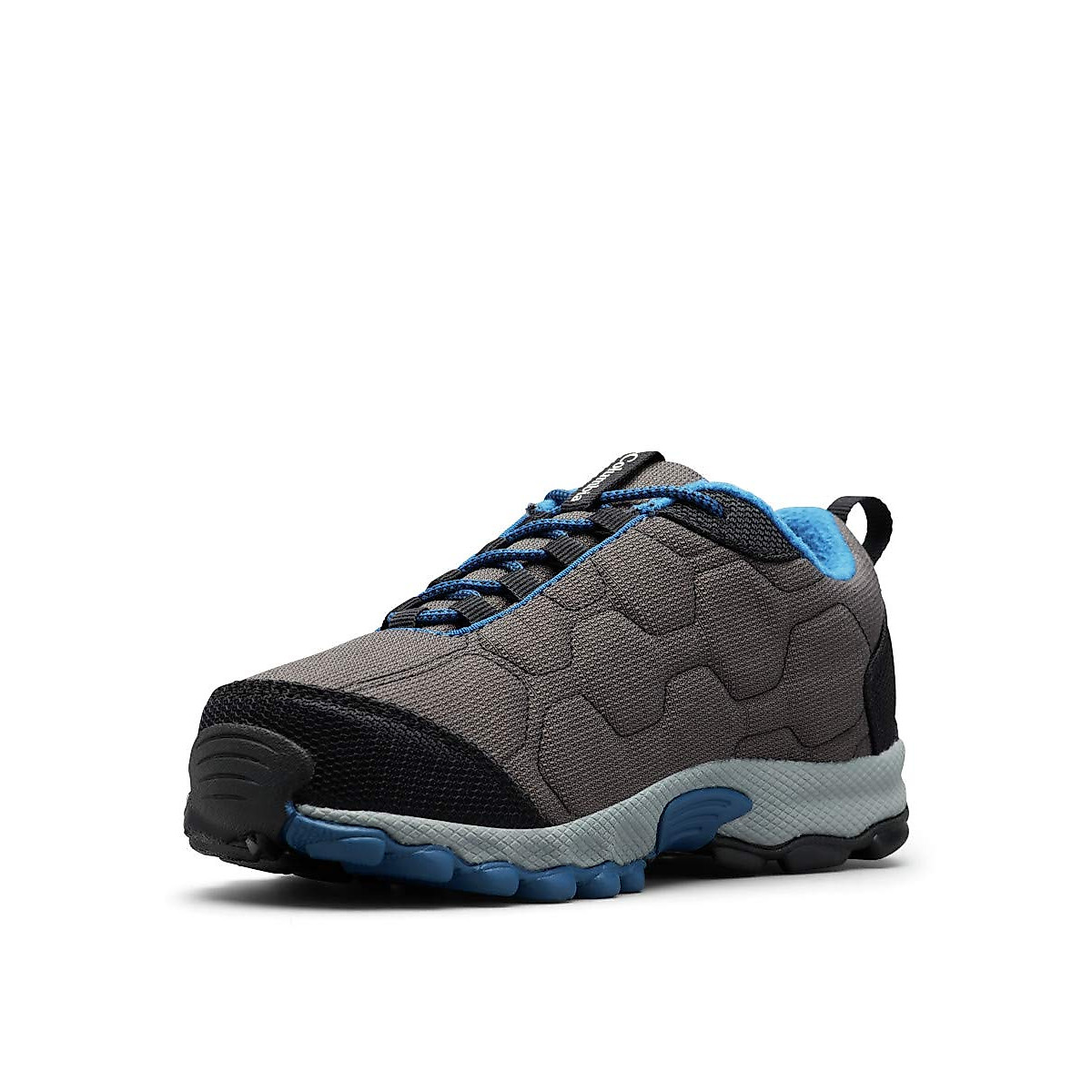 Columbia Childrens Firecamp SLEDDER 3 Waterproof Hiking Shoe, Dark Grey/Royal, 10 US Unisex Little Kid