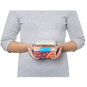 Sistema To Go Collection Lunch Cube, 47.3 oz./1.4 L, Clear/Blue