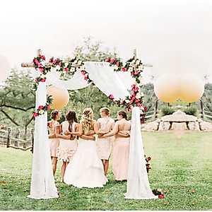 Miracliy 16 Pack 131 FT Flower Garland Decorations Plastic Artificial Flowers for Wedding Decoration Photo Booth Backdrop