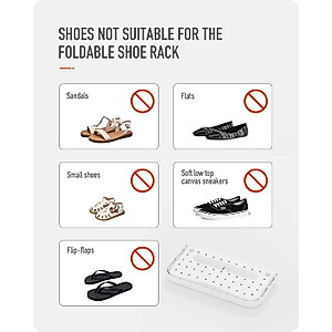 Baffect Wall Hanging Shoes Rack, Door Mounted Plastic Shoe Organizer, RV Camper Folding Shoes Holder for Space Saving Shoes Storage (4 Packs)