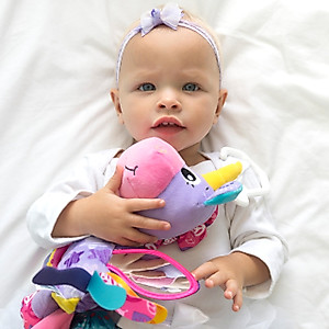 Playgro Baby Toy Activity Friend Stella Unicorn 0186981 for baby infant toddler children is Encouraging Imagination with STEM/STEAM for a bright future - Great Start for A World of Learning