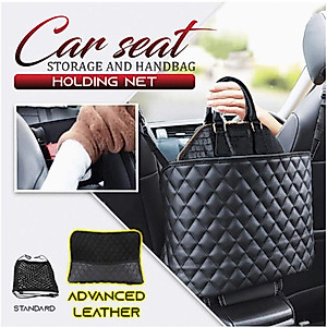 Car Seat Storage and Handbag Holding Net Hanging Storage Bag Between Car Seats,Barrier of Back Seat Pet Kids