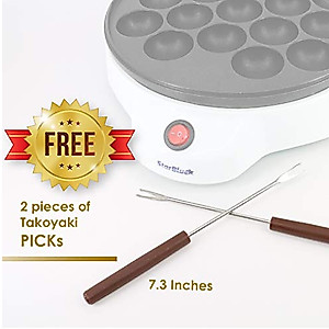 Takoyaki Maker by StarBlue with FREE Takoyaki picks - Easy and Simple to operate electric machine to make Japanese Takoyaki Octopus Ball AC 120V 50/60Hz 650W