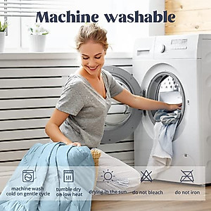 puredown® Down Throw Blankets for Couch, Lightweight Down Throw for Indoor and Outdoor, Soft Throw Blanket for Travel and Home, Sky Blue 50" x 70"