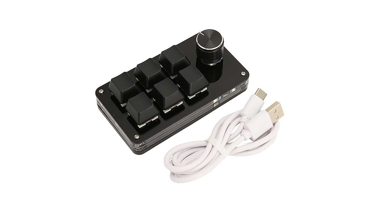 Yunseity Macro Keyboard Programmable Mini 6 Key Keypad