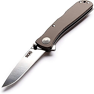 SOG TWI8-CP Twitch II 6.20 Inch EDC Folding Knife, silver
