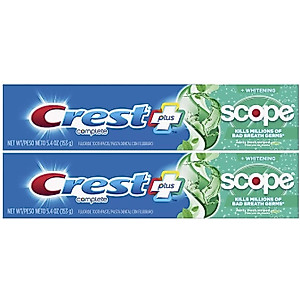 Crest Toothpaste Plus Scope Whitening Minty Fresh (Pack of 2)