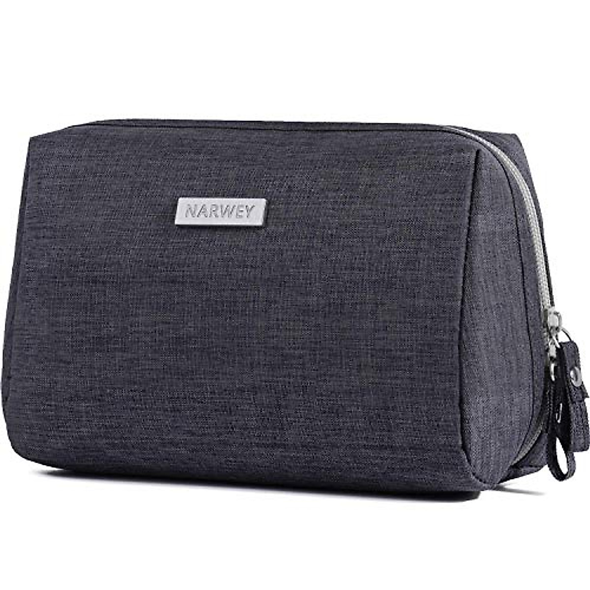 Narwey Makeup Bag Travel Cosmetic Bag Organizer Toiletry Bag Make Up Bags with Compartments for Women (Large, Dark Grey)