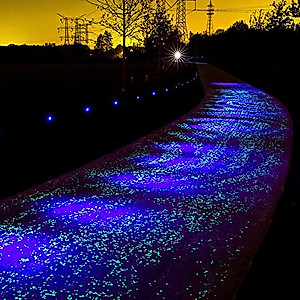 AXNOGAVH Glow in The Dark Rocks, Outdoor Luminous Stones Fluorescent Luminous Pebbles for Walkway Pathway Decor(100pcs-White)