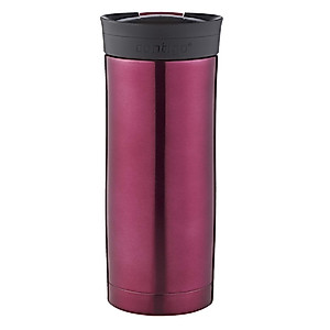 Contigo Huron Snapseal Travel Mug, Stainless Steel Thermal Mug, Vacuum Flask, Leakproof Tumbler, Coffee Mug with BPA Easy-Clean Lid, Vivacious, 470 ml