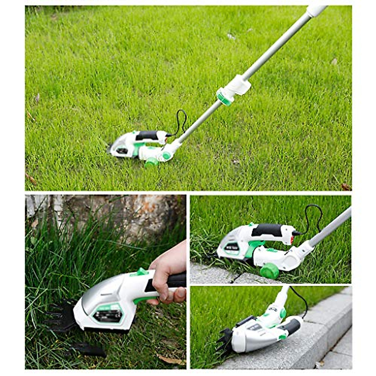 ELSP 7.2V 2 in 1 Cordless Grass and Hedge Trimmer, Battery Powered Lightweight Electric Trimmer, Cordless Shears Ideal for Shrub, Garden, Grass or Lawn Cultivation