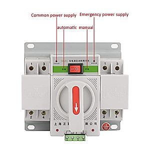 220V 63A Automatic Transfer Switch Mini Intelligent Dual Electronic Power Circuit Breaker (2P)