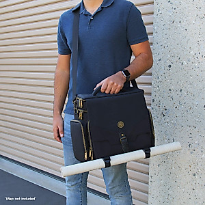 ENHANCE RPG Dungeons and Dragons Table Games Travel Bag with Miniatures, Padded Carry Bag with Multiple Compartments with Book Compartment (4-8) and Dice and Token Pocket