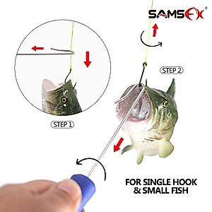 SAMSFX Fishing Floating Dehooker 3-Pack (Blue Handle, 3PCS)