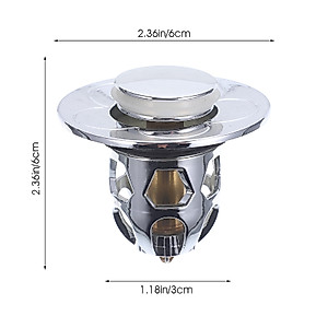 DOITOOL 3pcs Universal Bathroom Sink Stopper with Hair Catcher Efficient Drain Strainer for Bathtub and Shower Drain Prevents Clogging Fits Most Basins