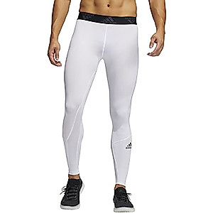 adidas Men's Techfit Long Tights, White, Medium