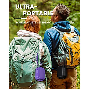 NOTABRICK Bluetooth Speakers,Portable Wireless Speaker with 15W Stereo Sound, IPX6 Waterproof Shower Speaker, Dual Pairs, Portable Speaker for Party Beach Camping