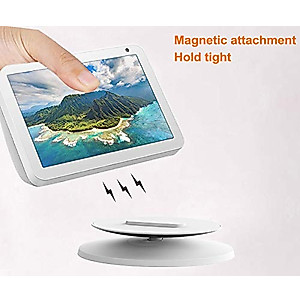AutoSonic Stand for Echo Show 8 and 5 (1st Gen and 2nd Gen), Adjustable Accessories Compatible with Alexa Show 5 and 8, Magnetic, Swivel and Tilt, White