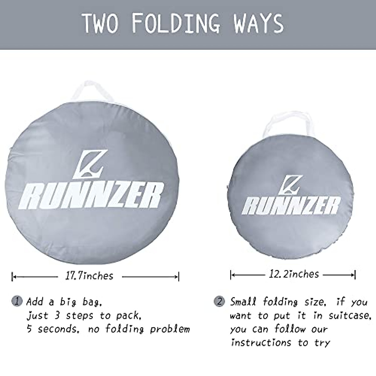 L RUNNZER Pack N Play Tent, Baby Pop Up Crib Tent to Keep Baby In, Crib Net for Pack And Plays, Mini Cribs & Play Yards to Stop Baby from Climbing Out, Pop Up Design & Breathable Mesh