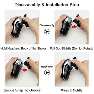 Men's Electric Shaver Replacement Heads 5 Head Fiveblade for Men Shaver Wet & Dry Compatible Waterproof Multi Functional(DT1)