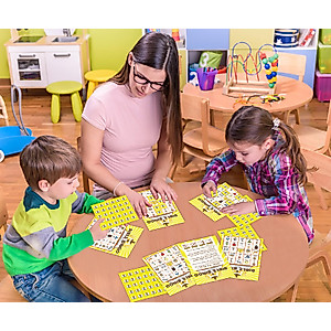 FLYAB Bible Bingo Game for Kids Adults 26 Players Christian Bible Bingo Cards Religious Bible Activities Games for Vacation Bible School Sunday Church Family Open Day Holiday Party Supplies
