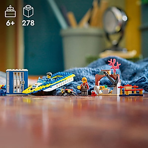 LEGO City Water Police Detective Missions 60355 Interactive Digital Building Toy Set for Kids, Boys, and Girls Ages 6+ (278 Pieces)