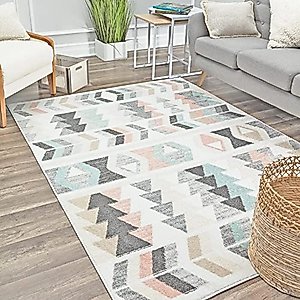 Rugs America MO50A Mint Lime Contemporary Geometric Area Rug 2'6" x 4'