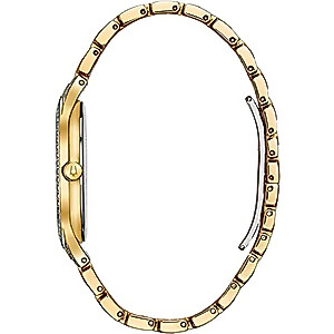 Bulova Ladies' Crystal Phantom Gold Tone Stainless Steel 2-Hand Quartz Watch, 440 Crystals and Pave Dial Style: 98L263