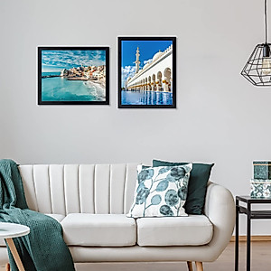 NAOKBOEE 12x17 Picture Frame in Black, Photo Frames with Plexiglass, Horizontal and Vertical Formats for Wall Mounting