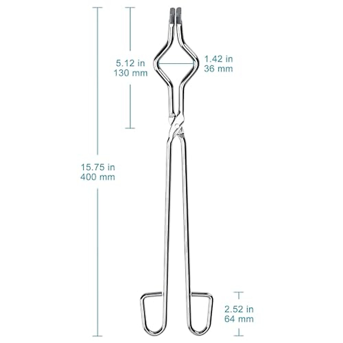 stonylab Crucible Tongs, 16 Inch Stainless Steel Crucible Tongs Laboratory Tongs for Securely Gripping