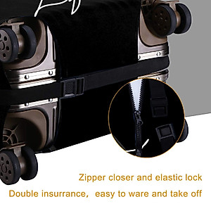 Hepmant Travel Suitcase Protector African American Woman Elastic Protective Washable Luggage Cover With Concealed Zipper Suitable For 18-32 Inch 【M (for 22-24 inch luggage)】