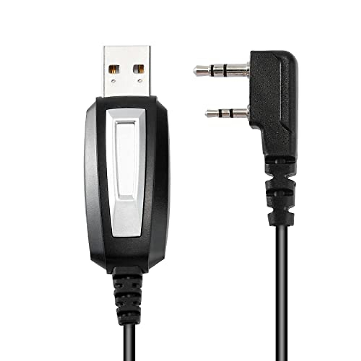 Radioddity PC002 USB Programming Cable CH340 Chip, 2-Pin K Plug, Plug and Play, Compatible with Windows 7, 8, 9, 10, 11, GM-30 GS-5B BaoFeng UV-5X UV-5R BF888S BF-F8HP Two Way Radios