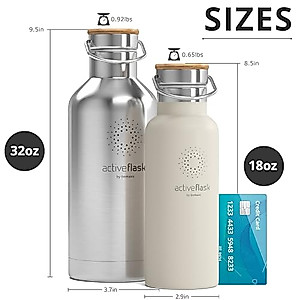 Stainless Steel Water Bottle with Straw, Infuser & 3 Lids: 18/32 OZ Leak-Proof Vacuum Insulated ACTIVE FLASK Drinking Bottles Hot Cold: Double Walled Outdoor Drink Thermo Mug Tea Coffee Sport Gym Bike