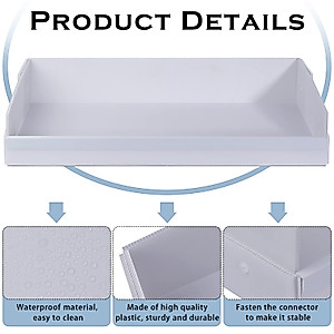 Geelin 2 Pack 26" x 13.5" Corrugated Plastic Cage Liners Base 1 x 2 Panel Size Guinea Pig Cage Liner for Guinea Pigs Hedgehogs Rabbits Applied with C&C Cages, White