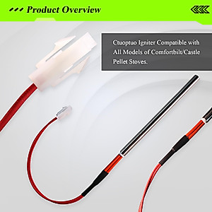 Pellet Stove Igniter Compatible with All Models of Comfortbilt/Castle Pellet Stoves, Fits ComfortBilt HP22, HP22I, HP22N,HP21,HP50,HP50GC,HP61 Pellet Stoves & Castle 720307/ComfortBilt igniter1 IG-1